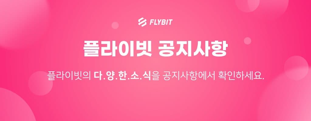 [점검완료] 시스템 점검 및 서비스 추가 안내 – Flybit Help Center